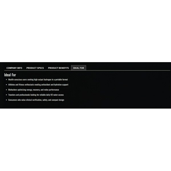 H2HUBB Level 4 Aprroval Hydrogen Water Bottle H2 Water Portable ...